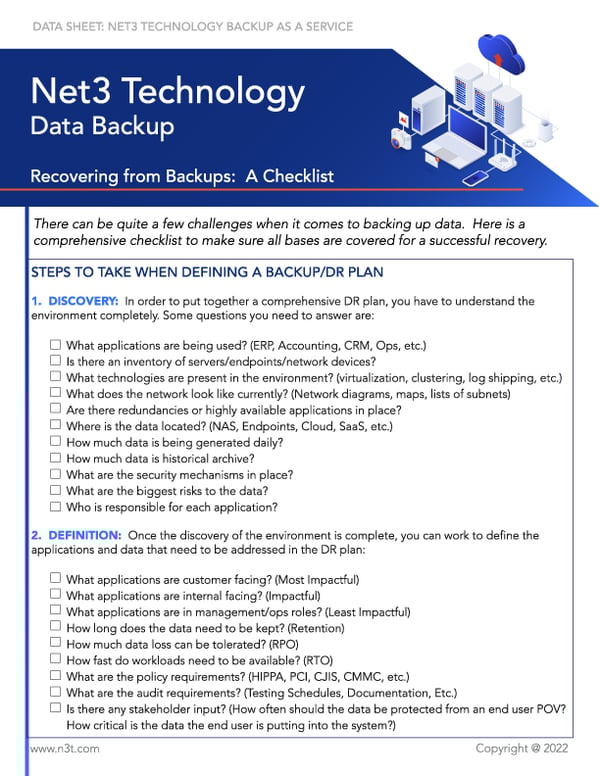 Cloud Backup Checklist